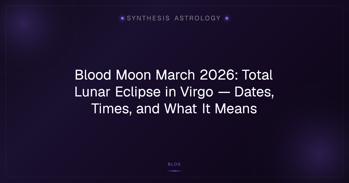 Blood Moon March 2026: Total Lunar Eclipse in Virgo — Dates, Times, and ...