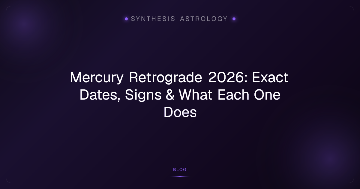 Mercury Retrograde 2026: Exact Dates, Signs & What Each One Does