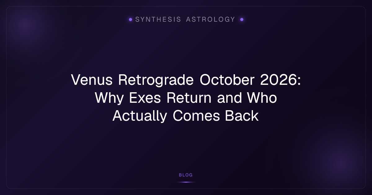 Venus Retrograde October 2026: Why Exes Return and Who Actually Comes Back